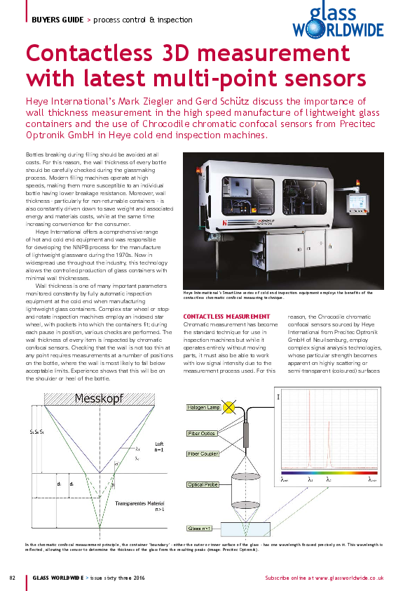 Contactless 3D measurement with multi-point sensors