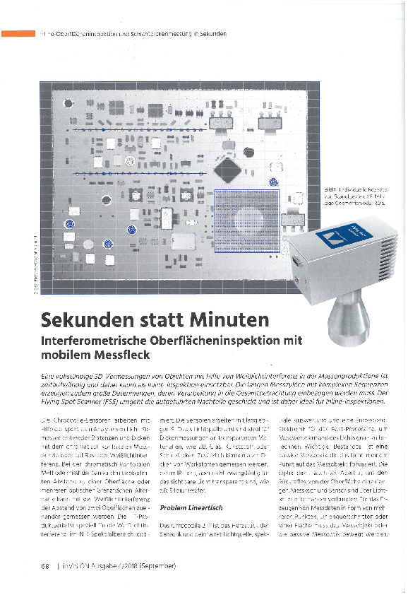 Seconds instead of minutes: quality control with Flying Spot Scanner